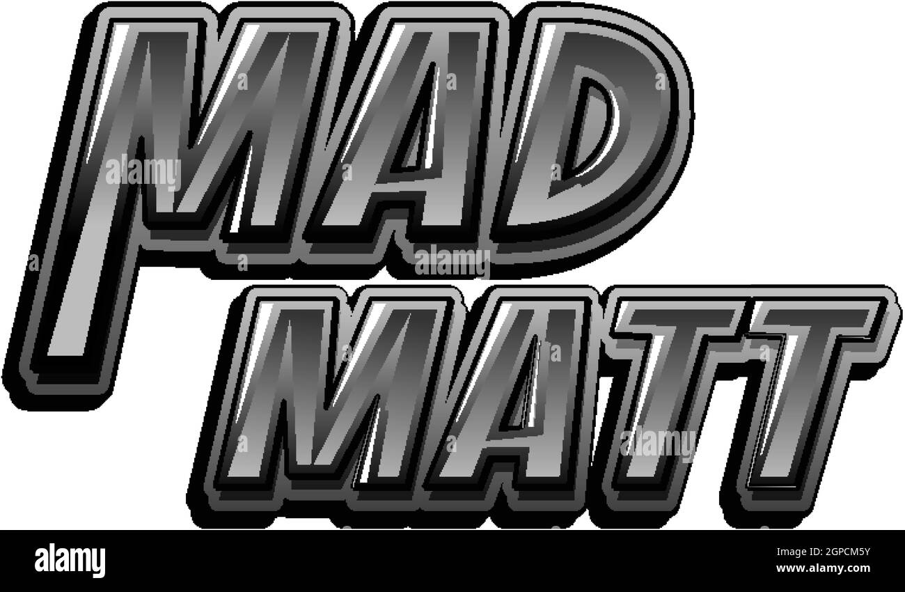 Mad Matt logo text design illustration Stock Vector Image & Art - Alamy