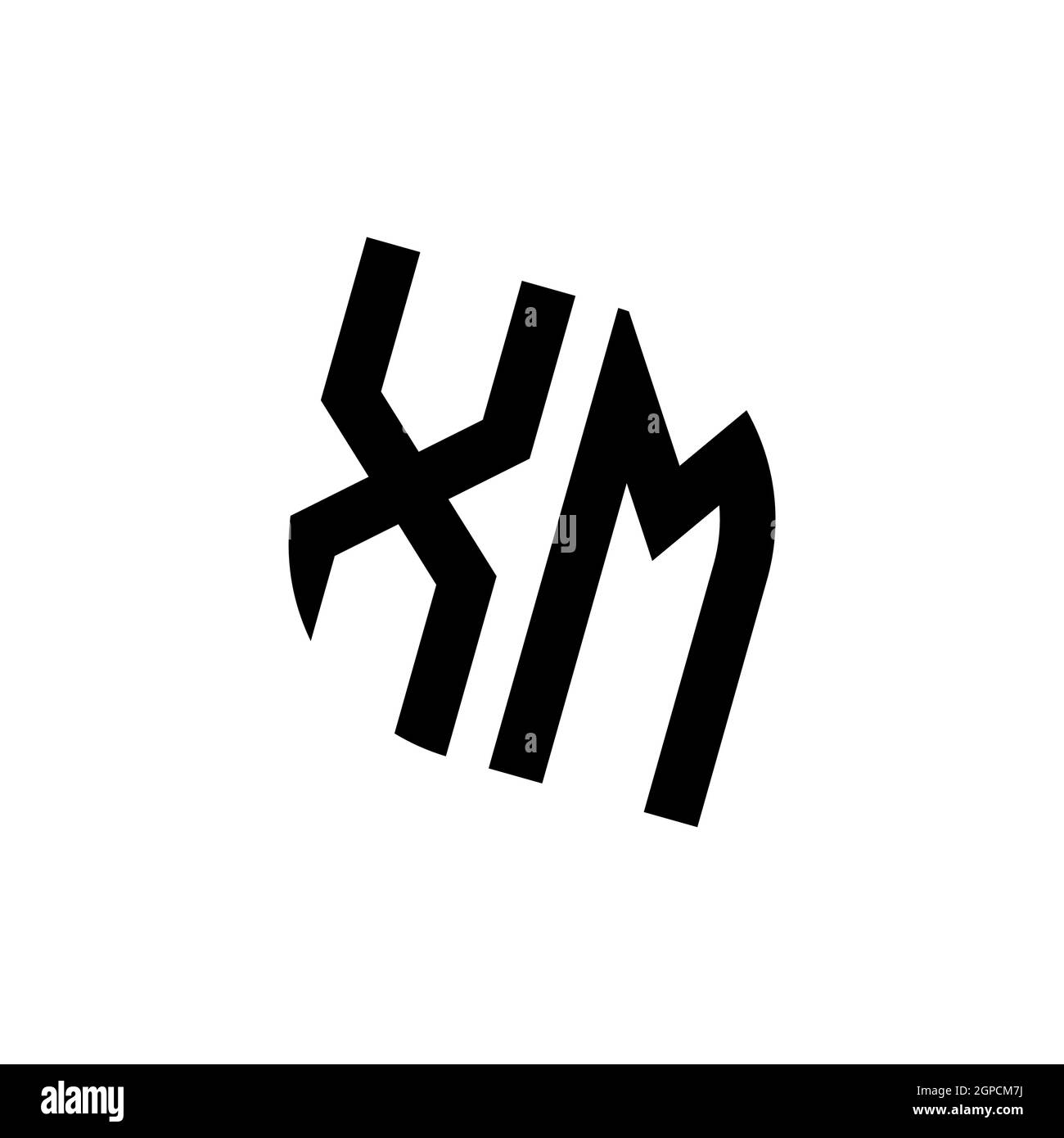 XM logo with geometric shape vector monogram design template isolated ...
