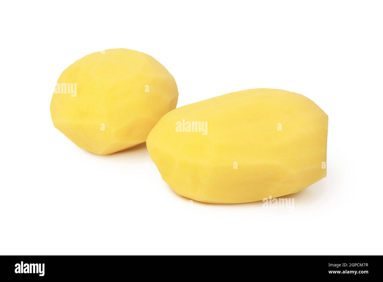 Raw peeled potato isolated on white background. With clipping path ...