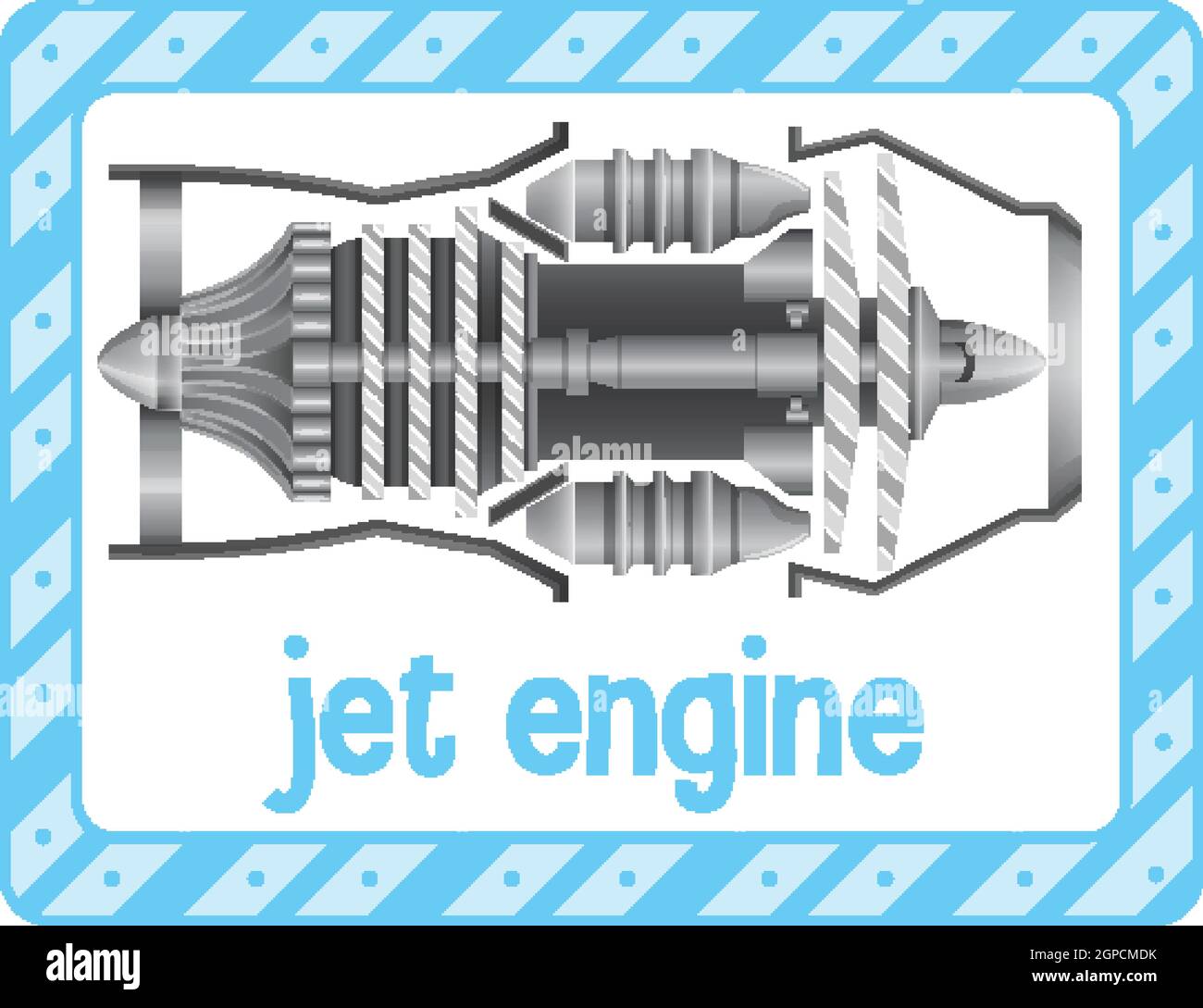 Vocabulary flashcard with word Jet Engine illustration Stock Vector Image & Art - Alamy