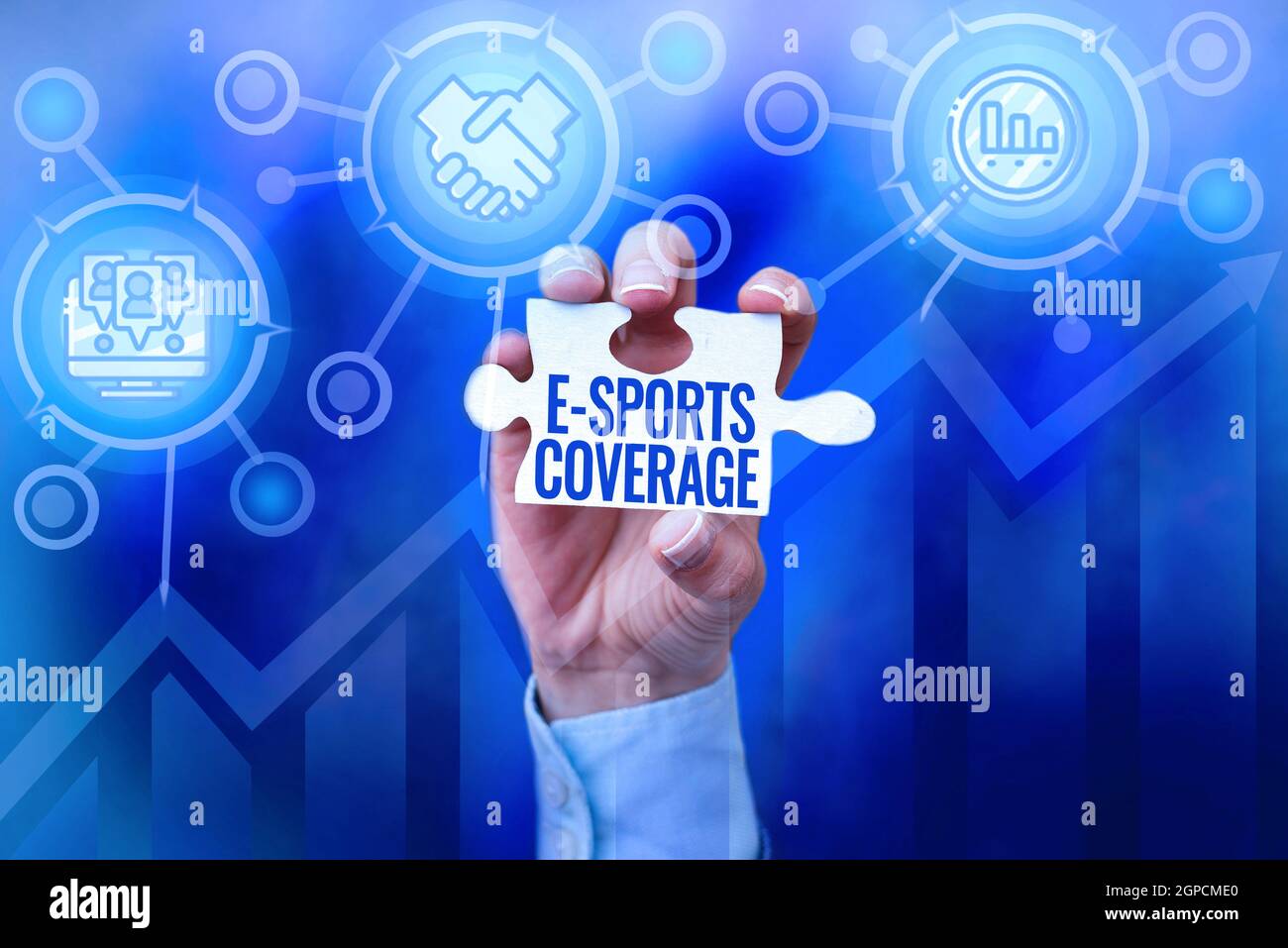 Conceptual caption E Sports Coverage. Business approach Reporting live ...