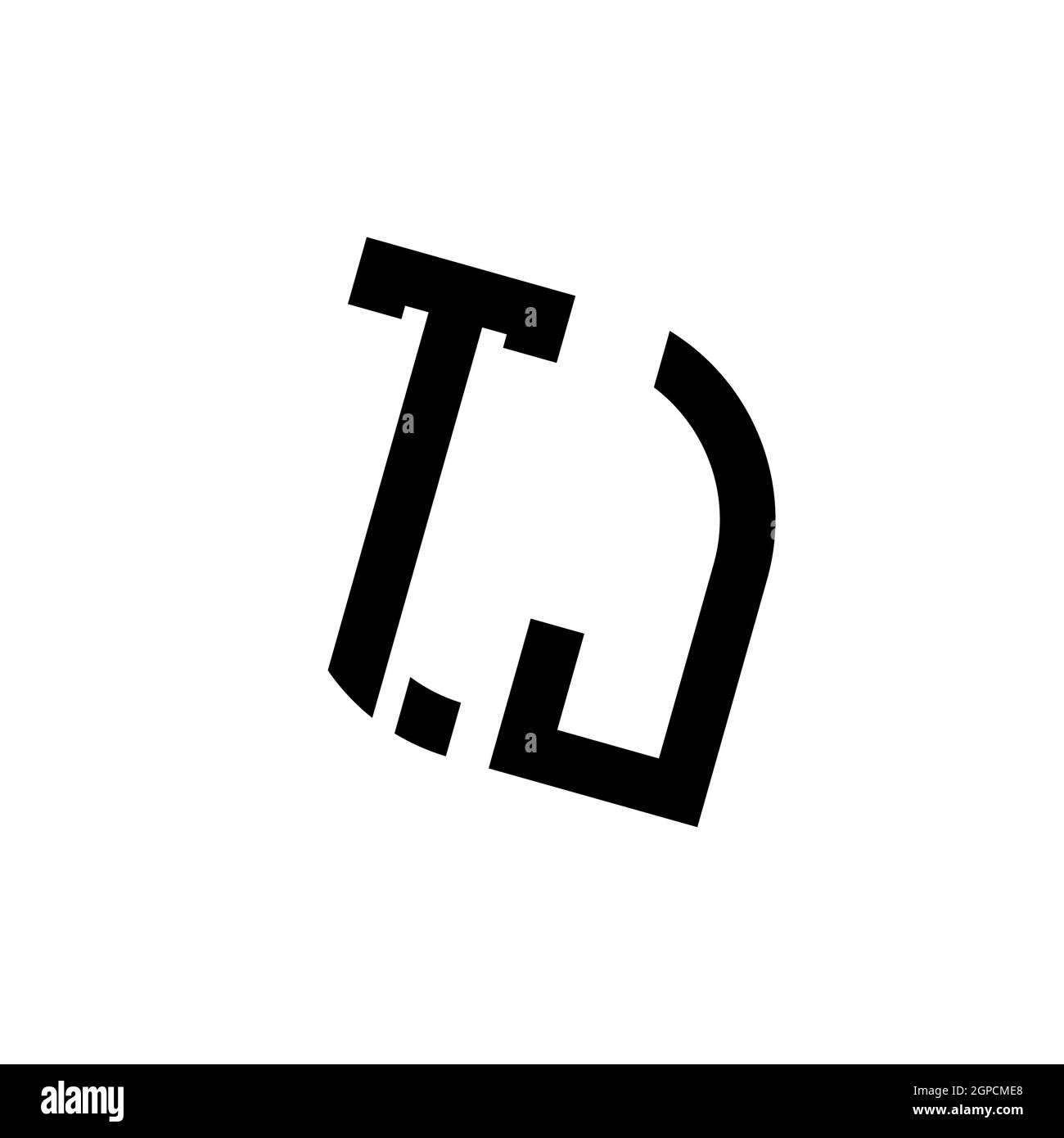TJ logo with geometric shape vector monogram design template isolated ...