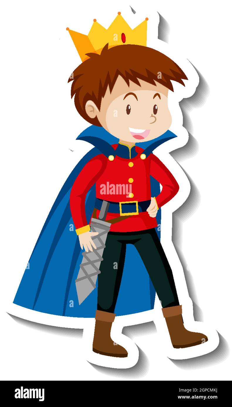 Prince cartoon character sticker illustration Stock Vector Image & Art ...