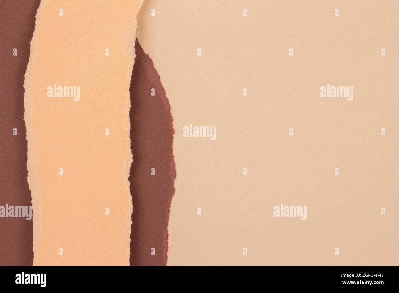 Torn grunge ripped beige brown geometric paper background. Colorful ...