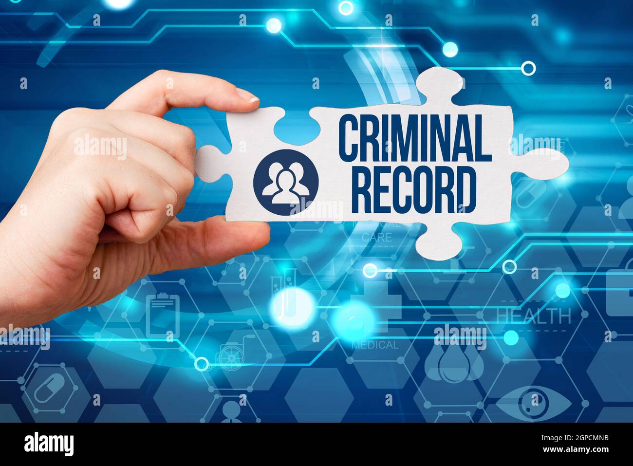 Text showing inspiration Criminal Record. Business approach profile of ...