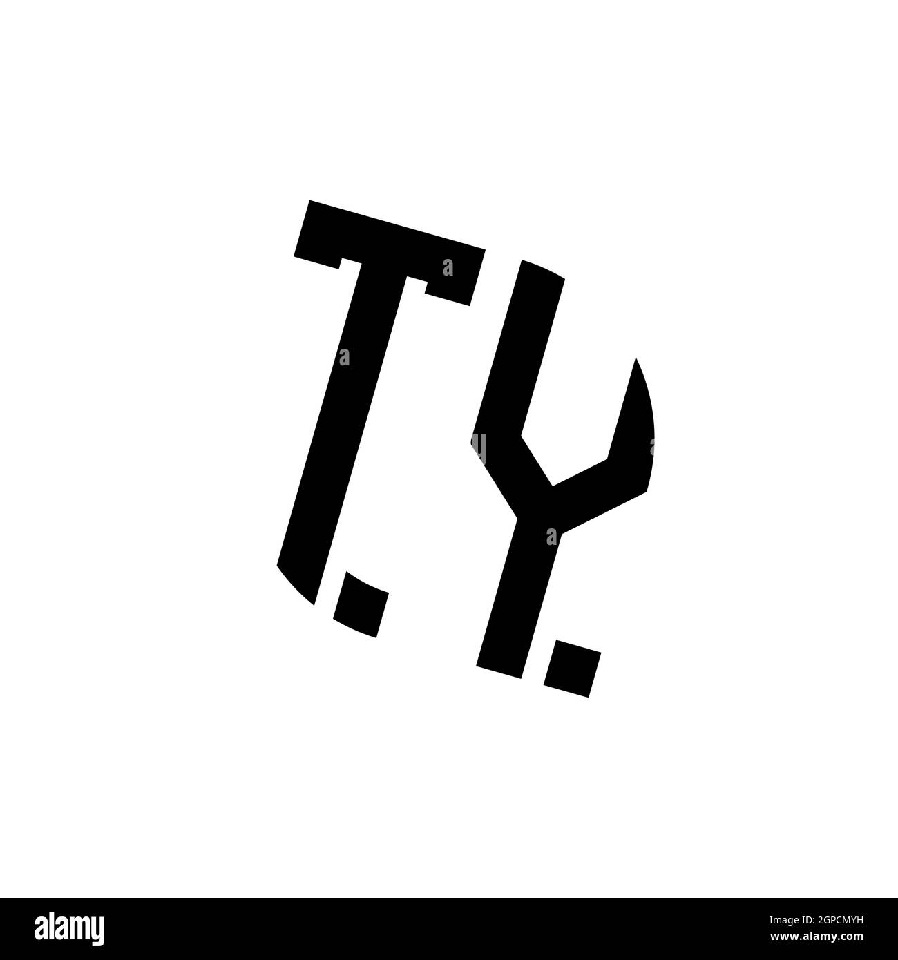 TY logo with geometric shape vector monogram design template isolated ...