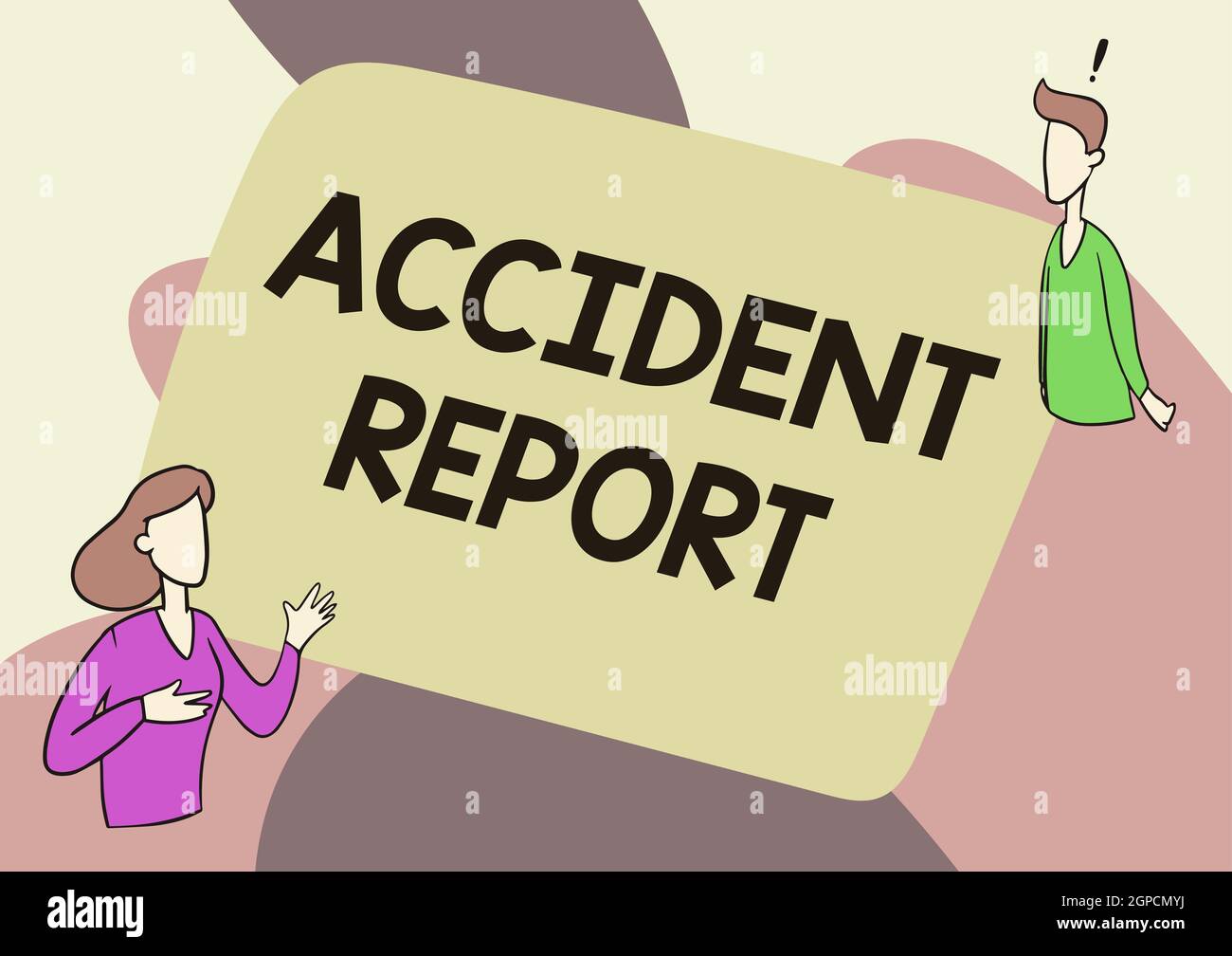 Text caption presenting Accident Report. Word Written on A form that is ...