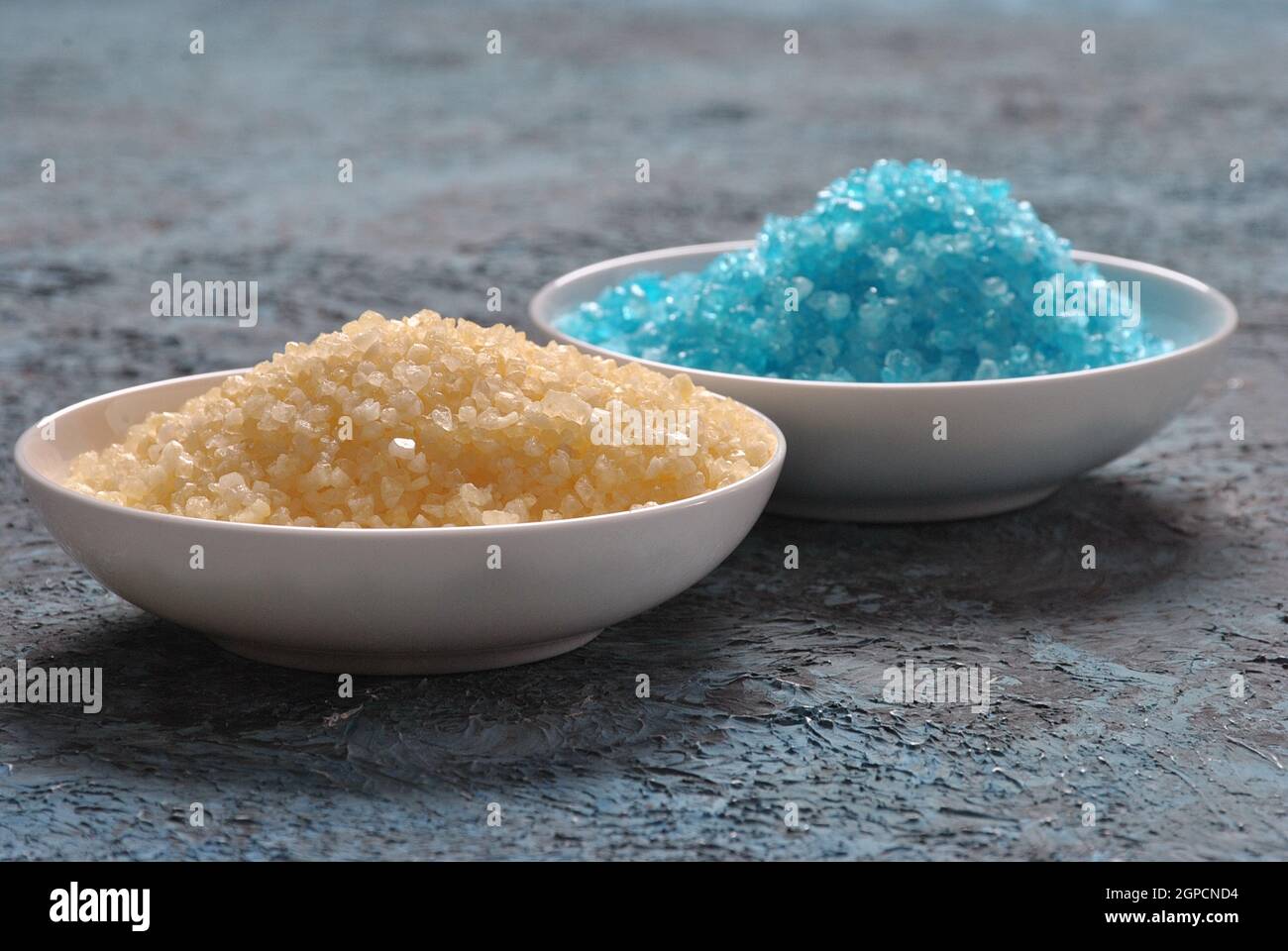 Spa and body care products. Colorful aromatic bath Dead Sea salt ...