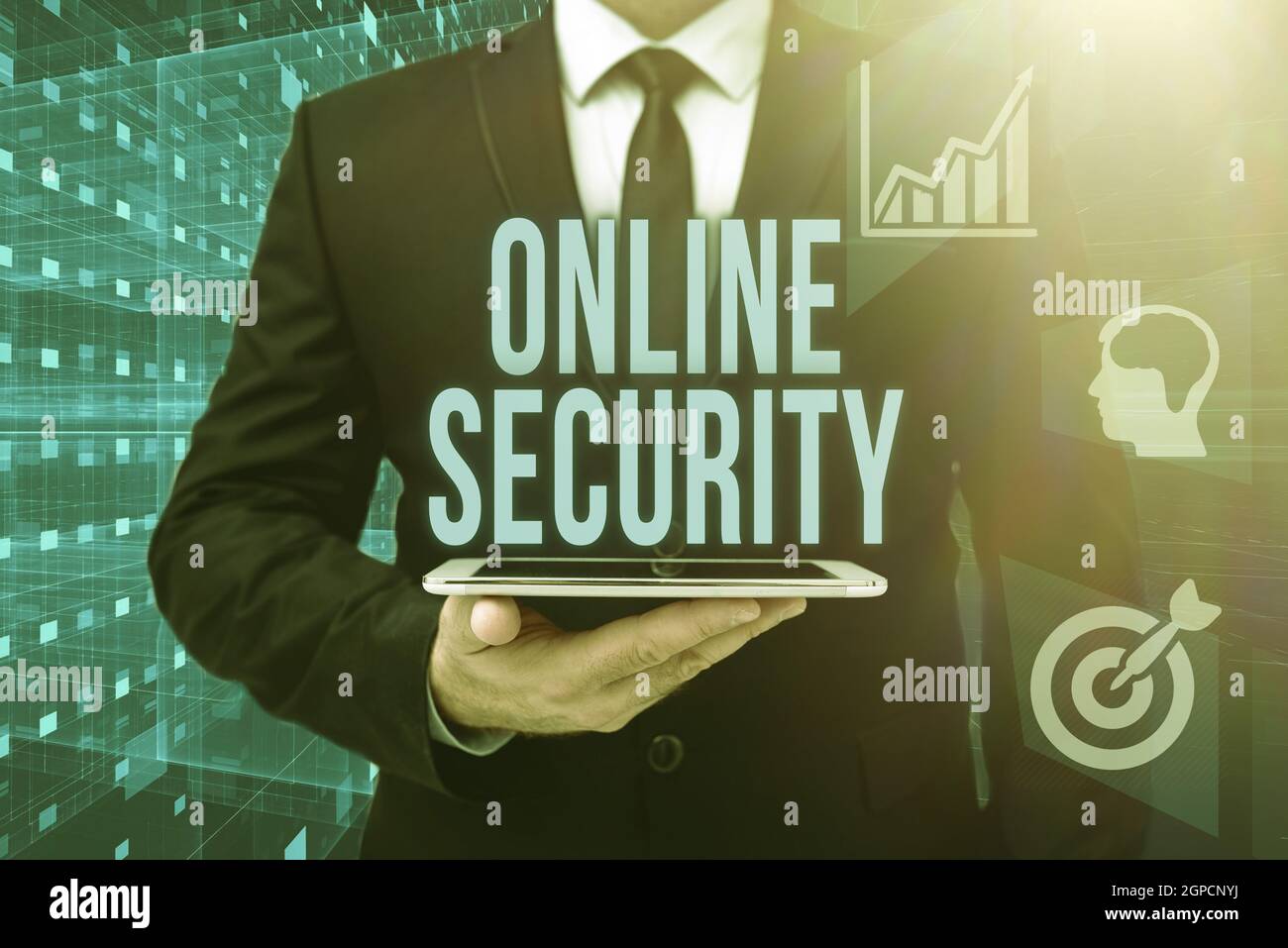 Text Caption Presenting Online Security Word For Rules To Protect Against Attacks Over The