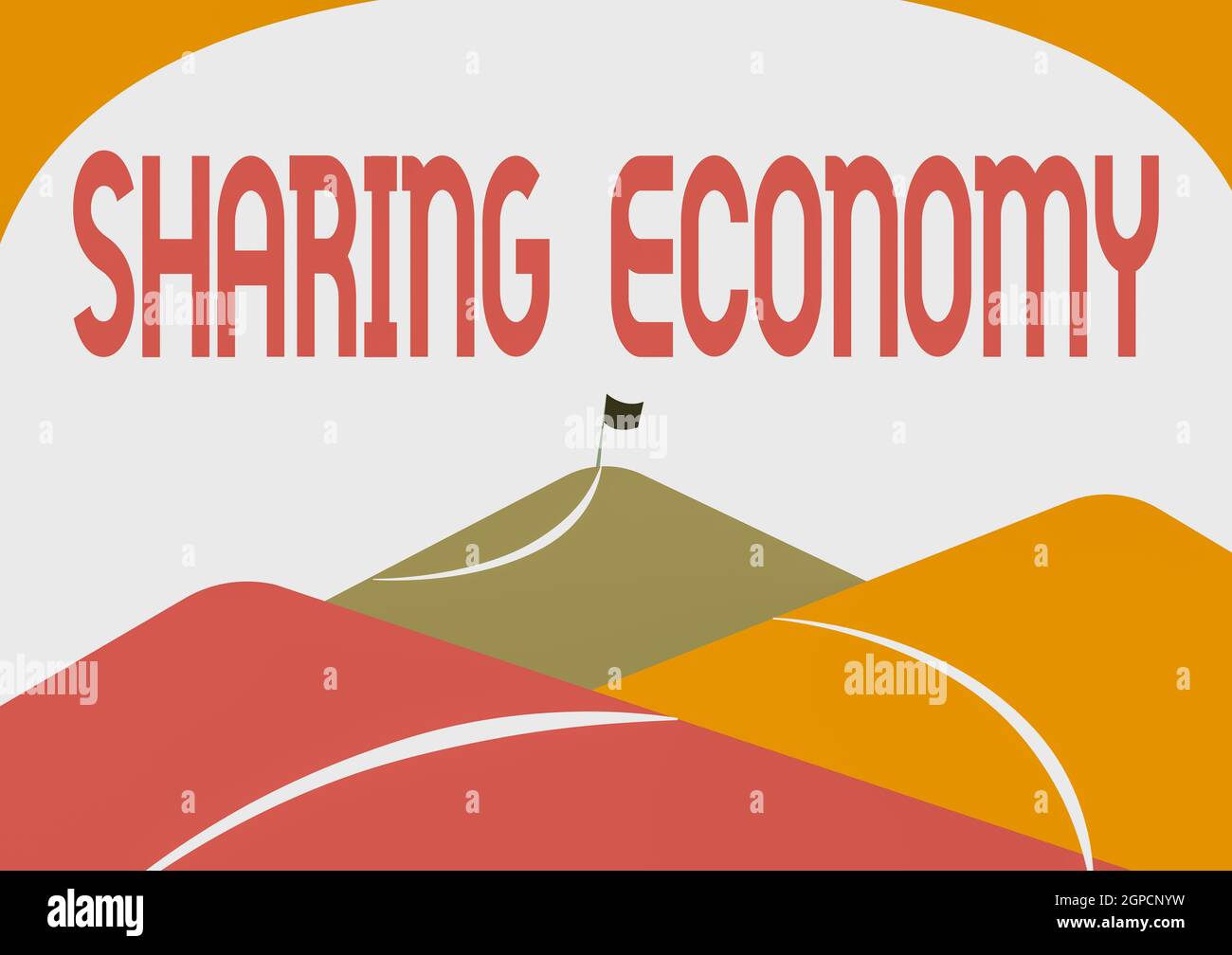 Conceptual display Sharing Economy. Conceptual photo economic model ...