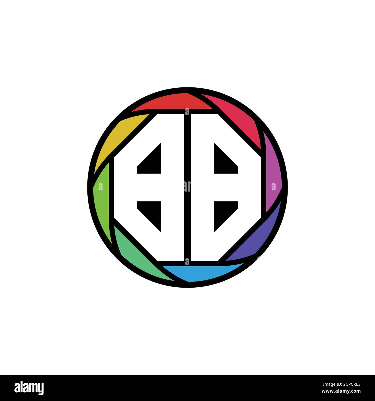 Letter b circle logo design Cut Out Stock Images & Pictures - Alamy