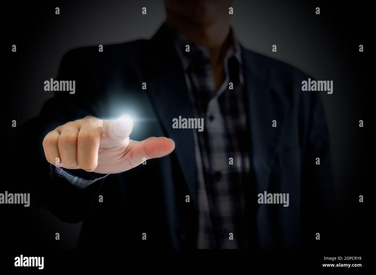 Business male hand pointing forward.Business concept Stock Photo - Alamy