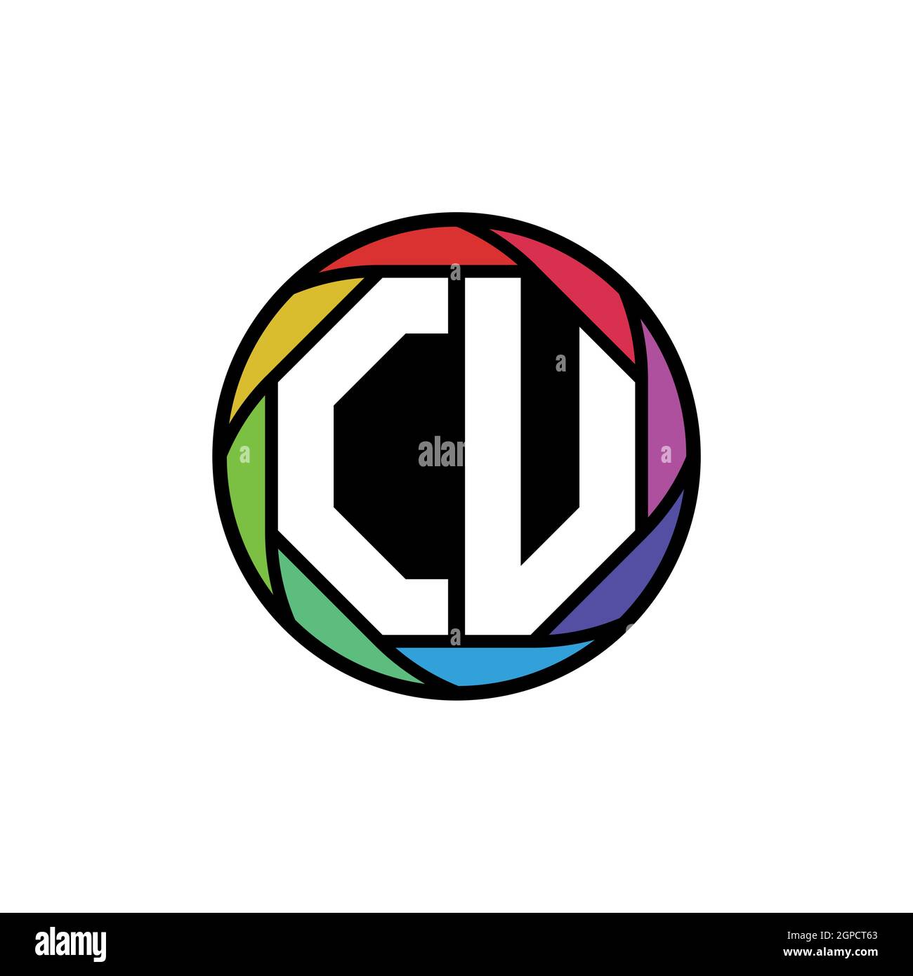 Cu letter logo Stock Vector Images - Alamy