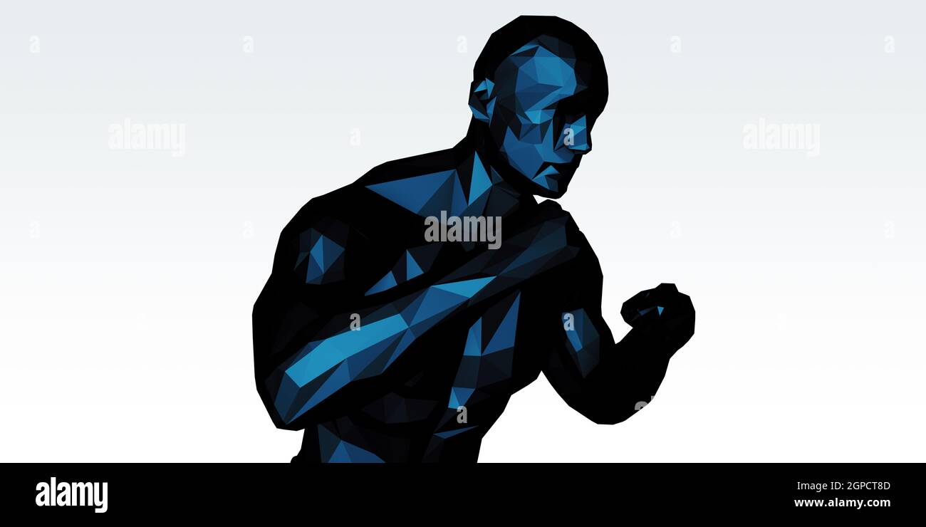 Human Body Digital Visualization Running Forward Art Stock Photo - Alamy