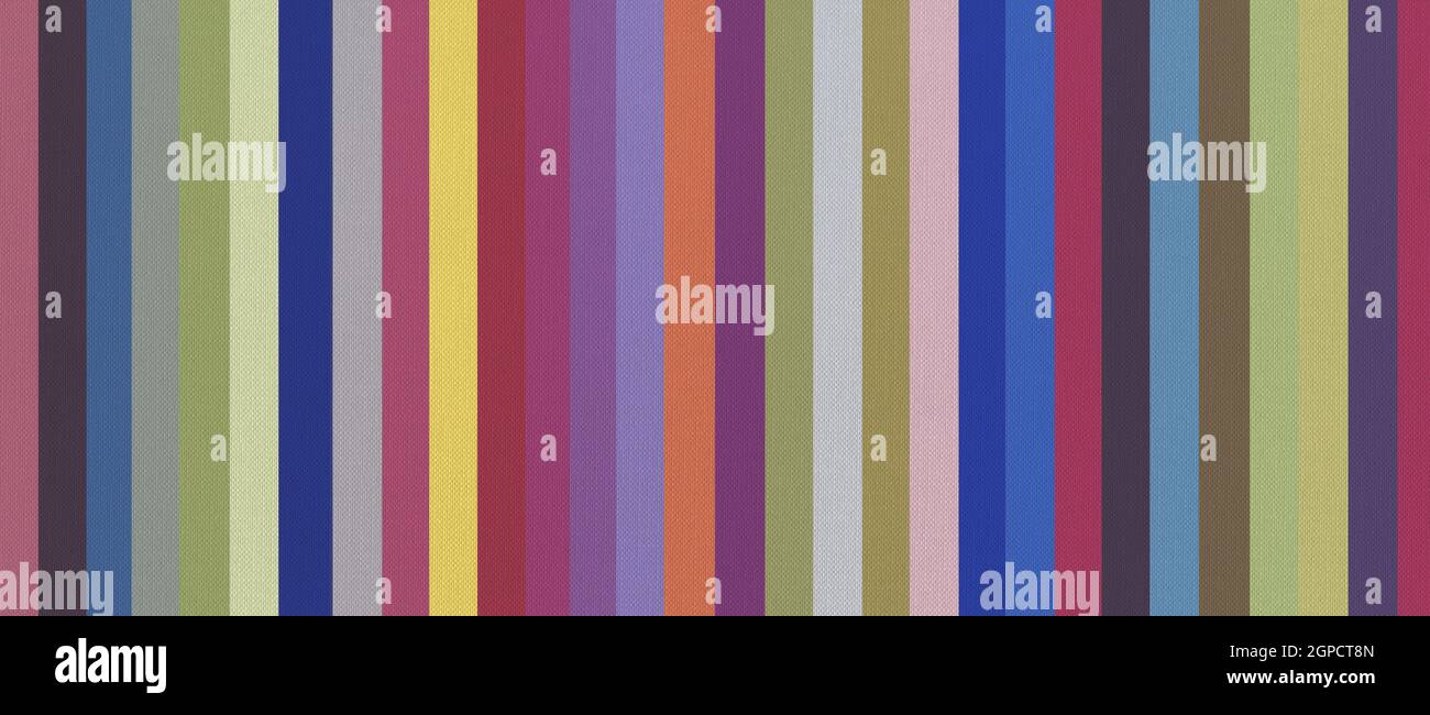 Cotton fabric texture printed with colorful stripes. Background ...