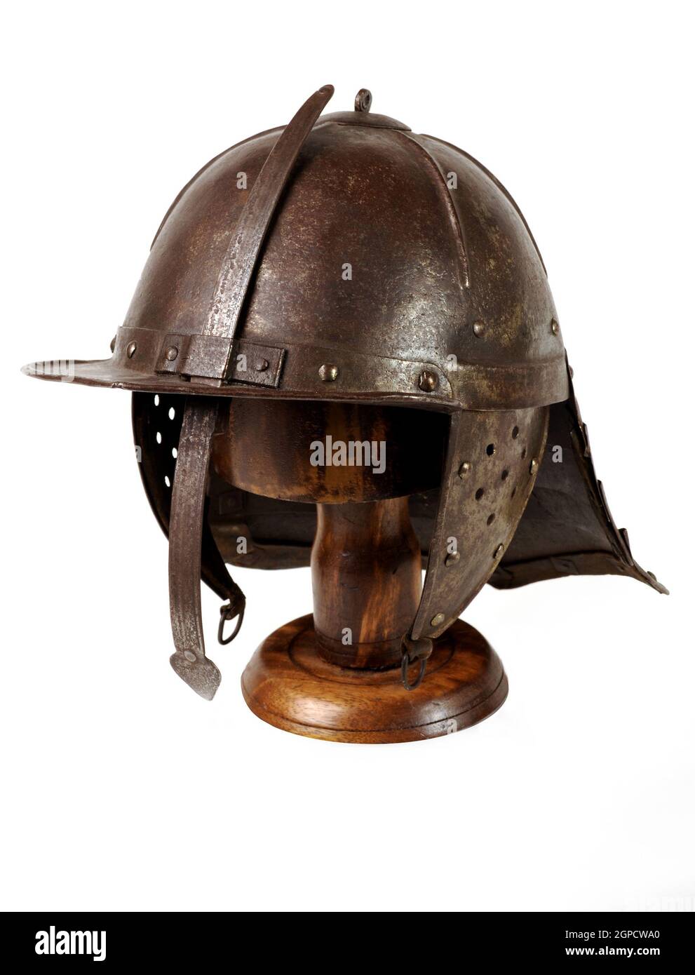 Cromwellian period troopers helmet with protective pullup face guard ...