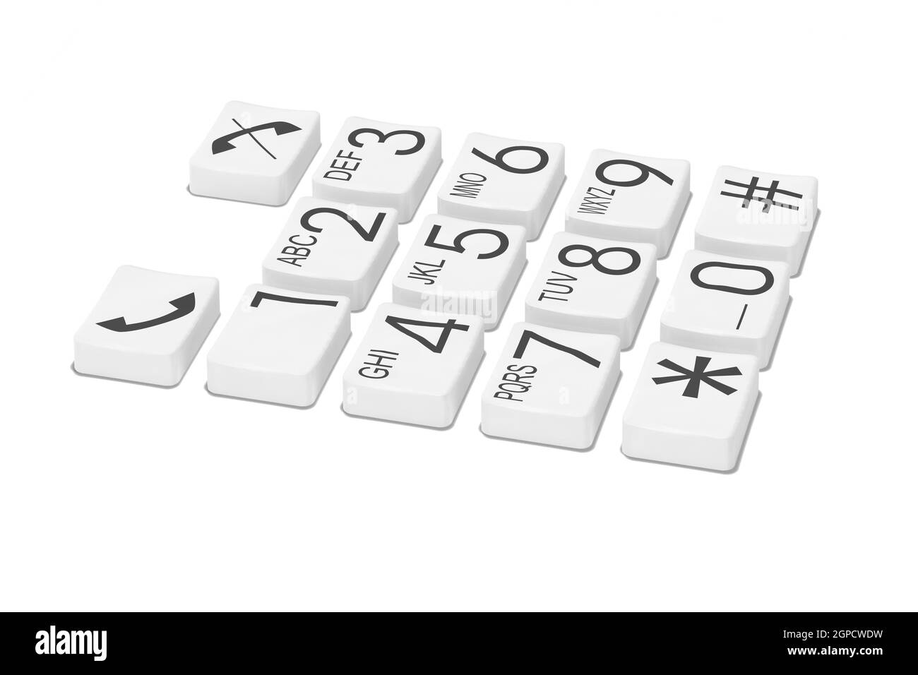 3d of isolated phone buttons Stock Photo - Alamy