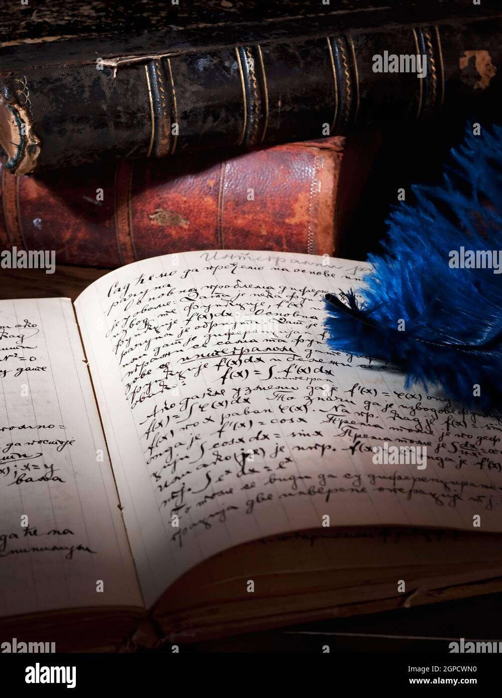 Old book open calligraphy pen hi-res stock photography and images - Alamy