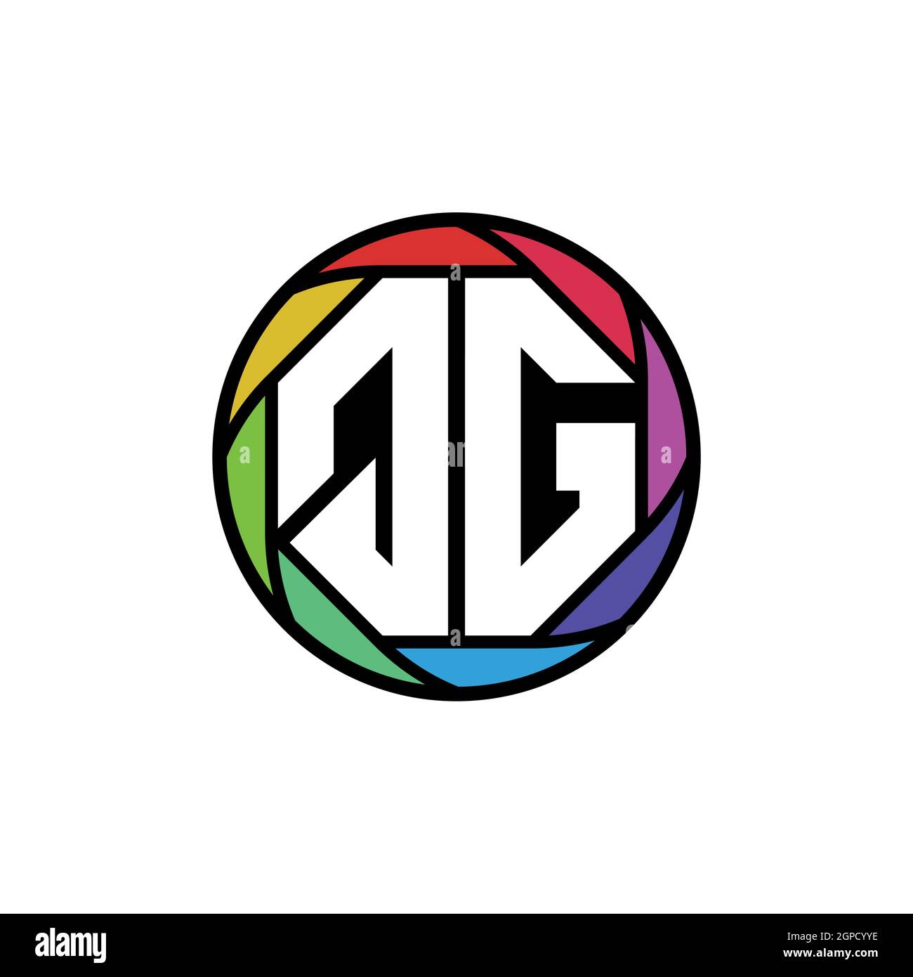 Qg monogram Stock Vector Images - Alamy