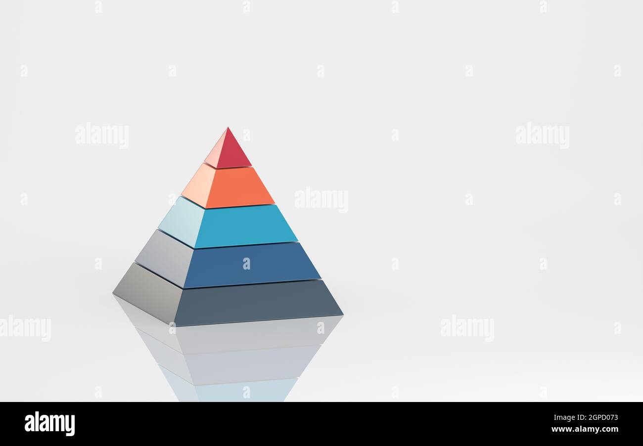 Pyramid graphics and data analysis, 3d rendering. Computer digital ...