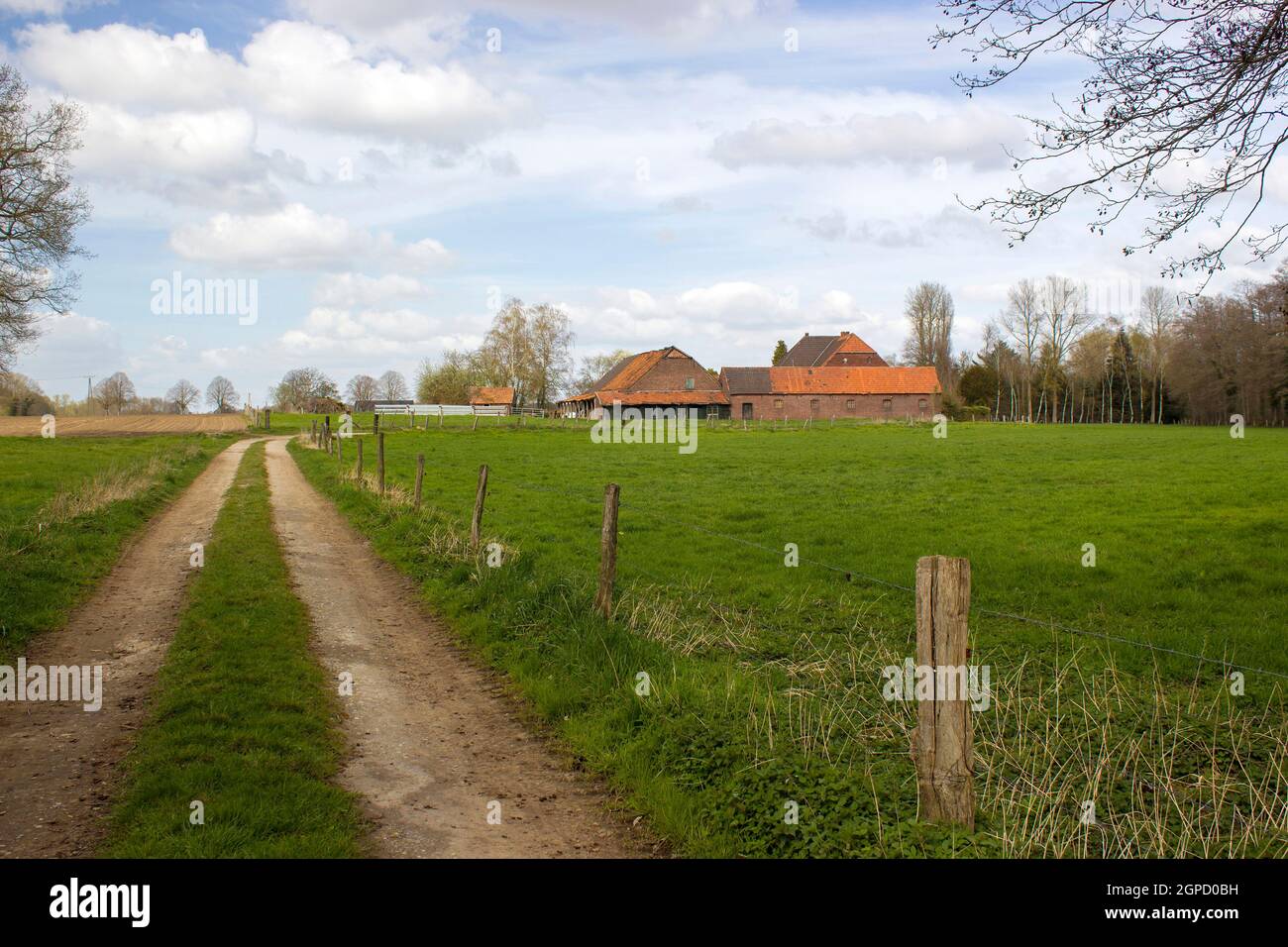 German countryside landscape, Lower Rhine Region, Germany Stock Photo ...