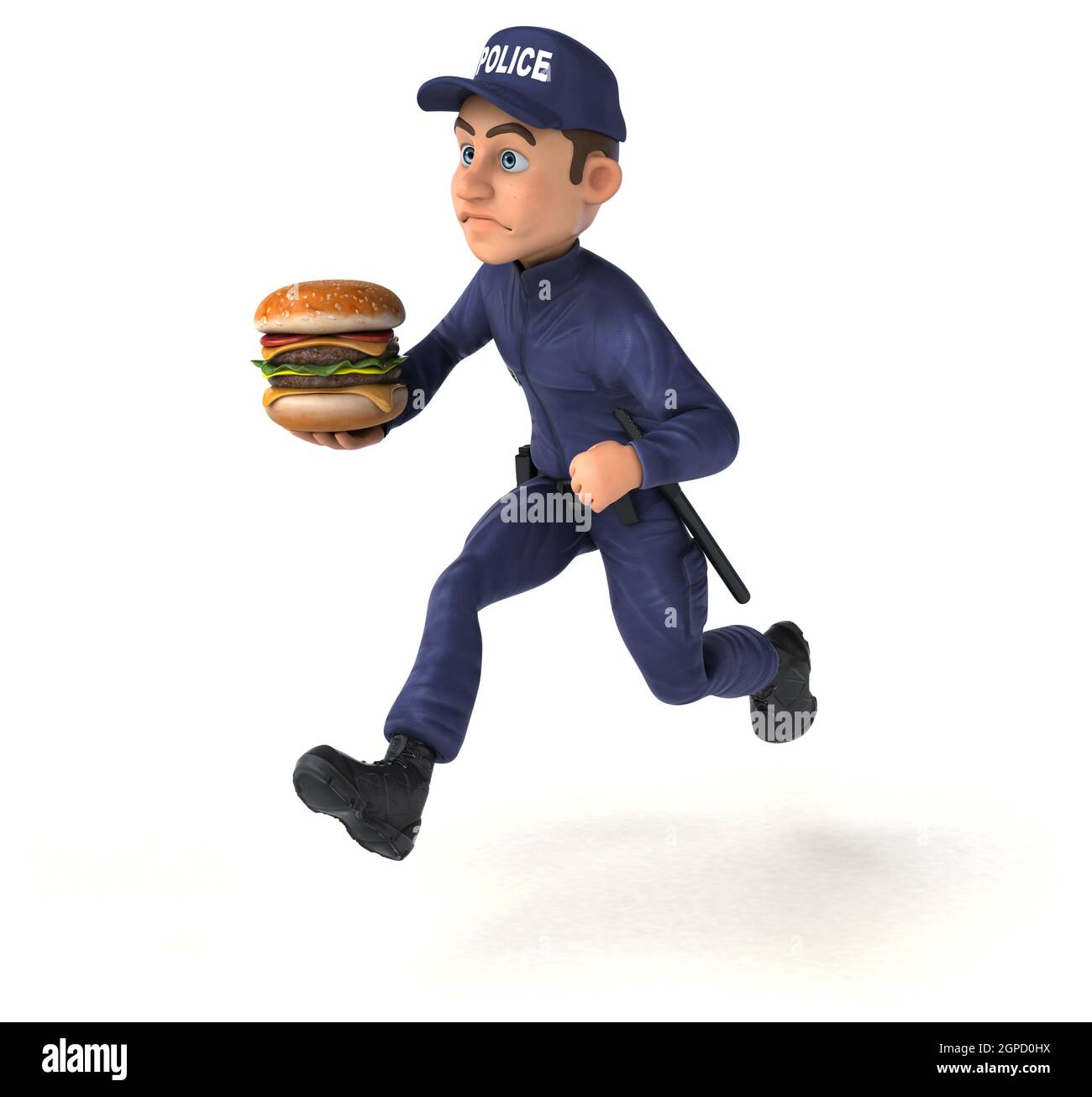 Fun 3D illustration of a cartoon Police Officer Stock Photo - Alamy