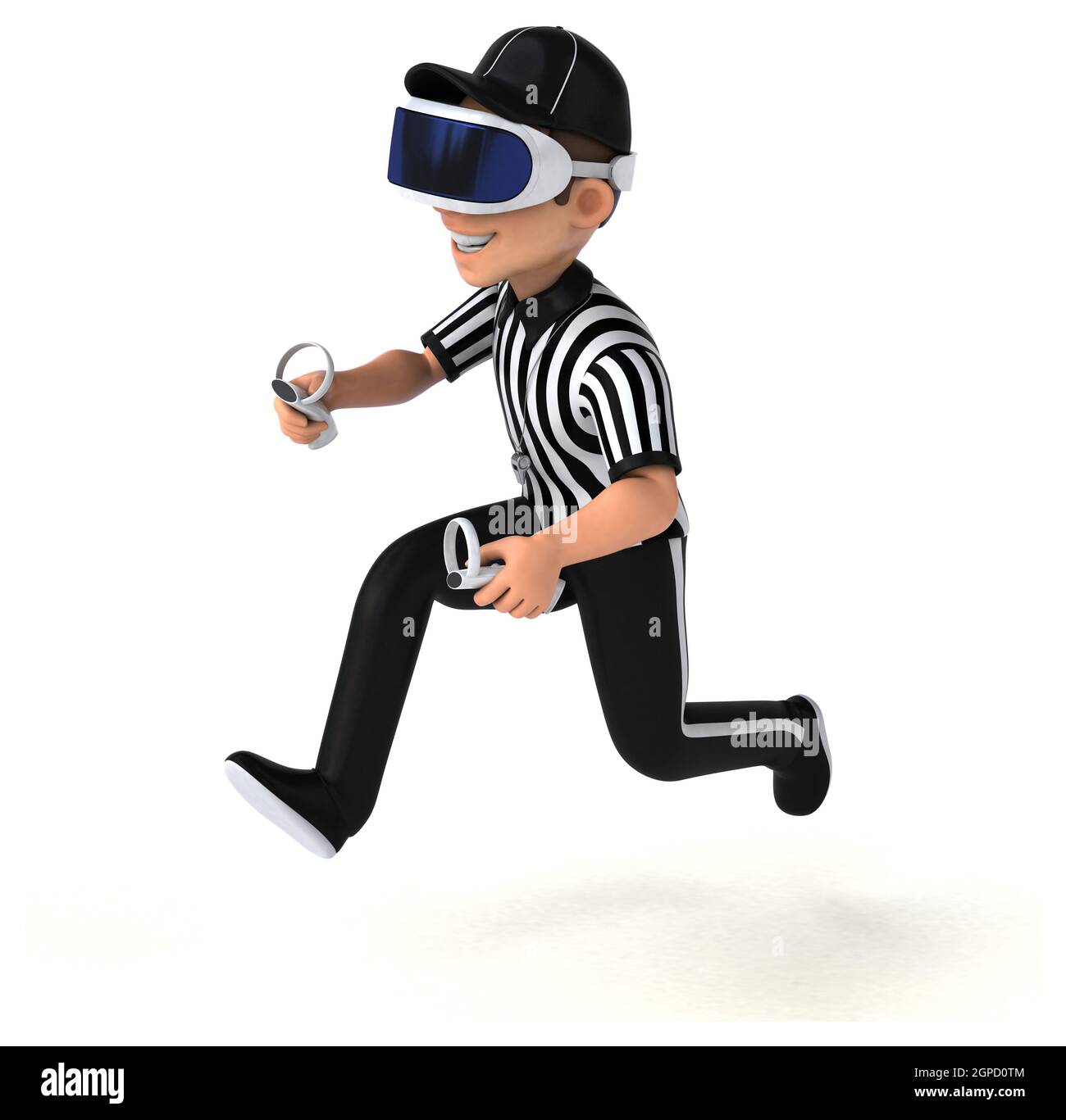 Fun 3D Illustration of a referee with a VR Helmet Stock Photo - Alamy