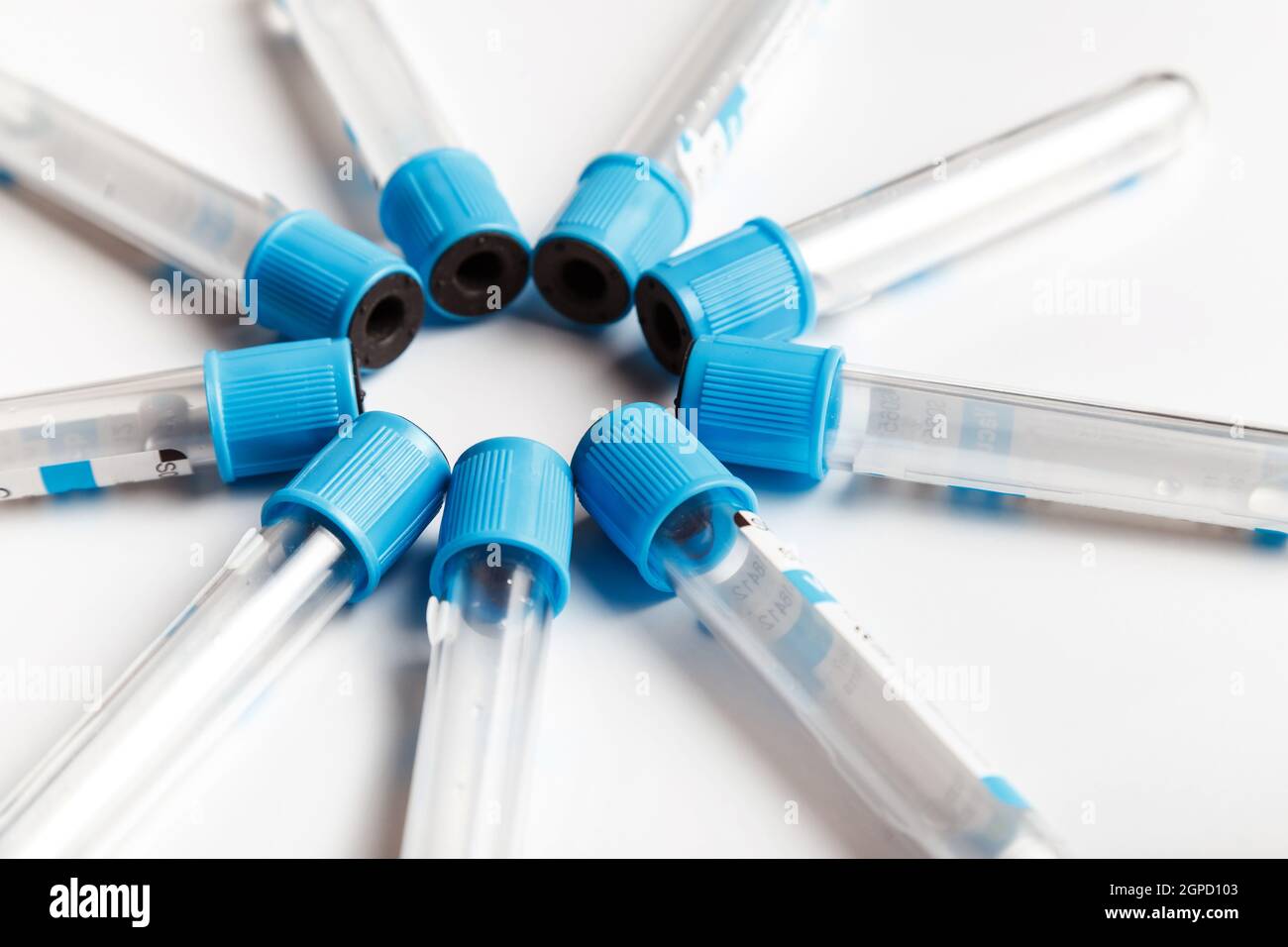 Blood sample test tubes for blood test isolated on white Stock Photo ...