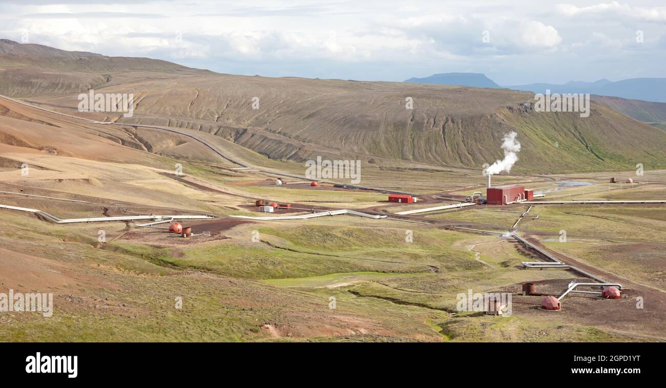 Factory area, processing high pressure water for green energy, north ...