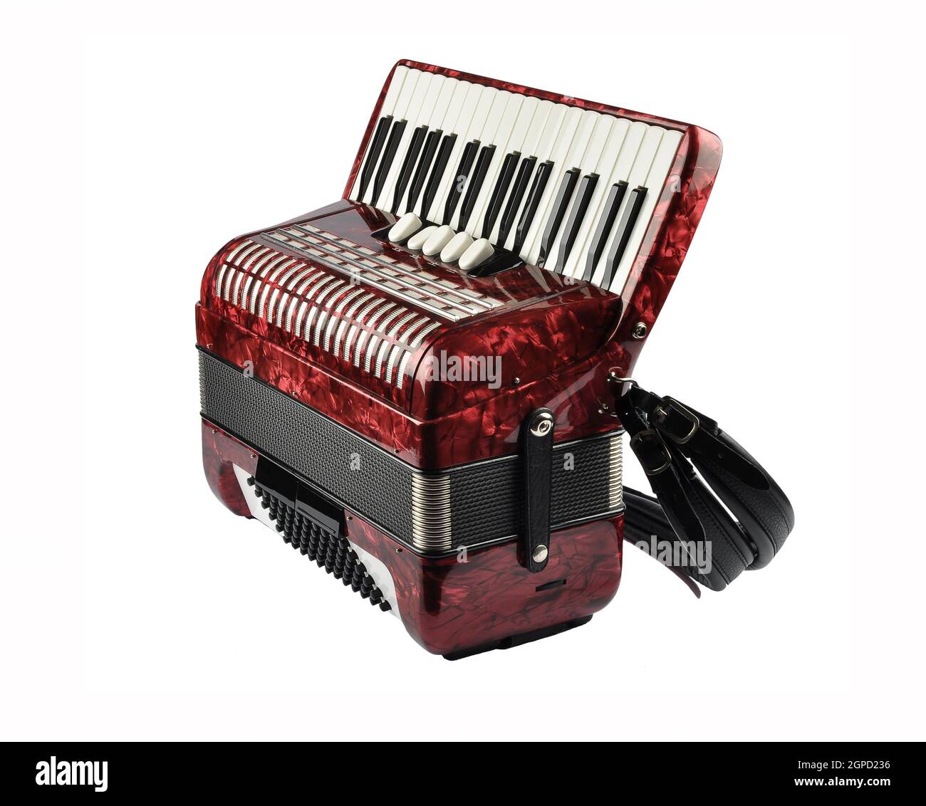 Closed accordion isolated on white background Stock Photo - Alamy