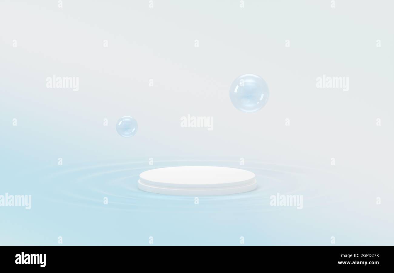 Gradient water and stage, 3d rendering. Computer digital drawing Stock ...