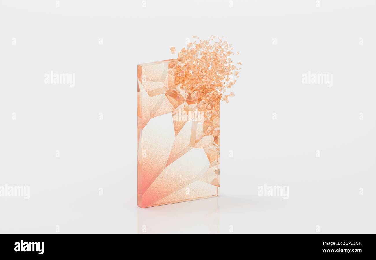 The broken gradation of glass, 3d rendering. Computer digital drawing ...