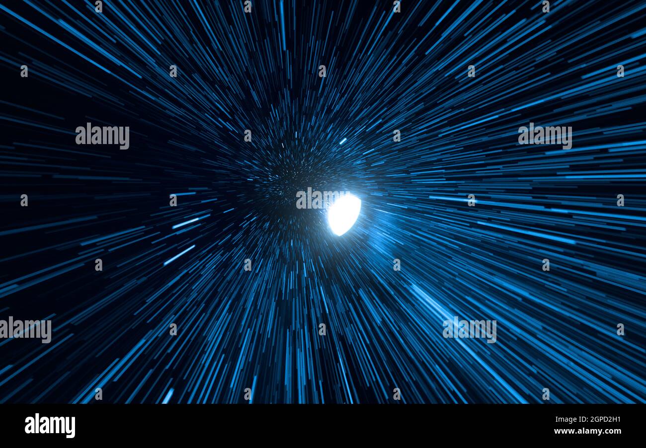 Wormholes and glowing tunnels, 3d rendering. Computer digital drawing ...