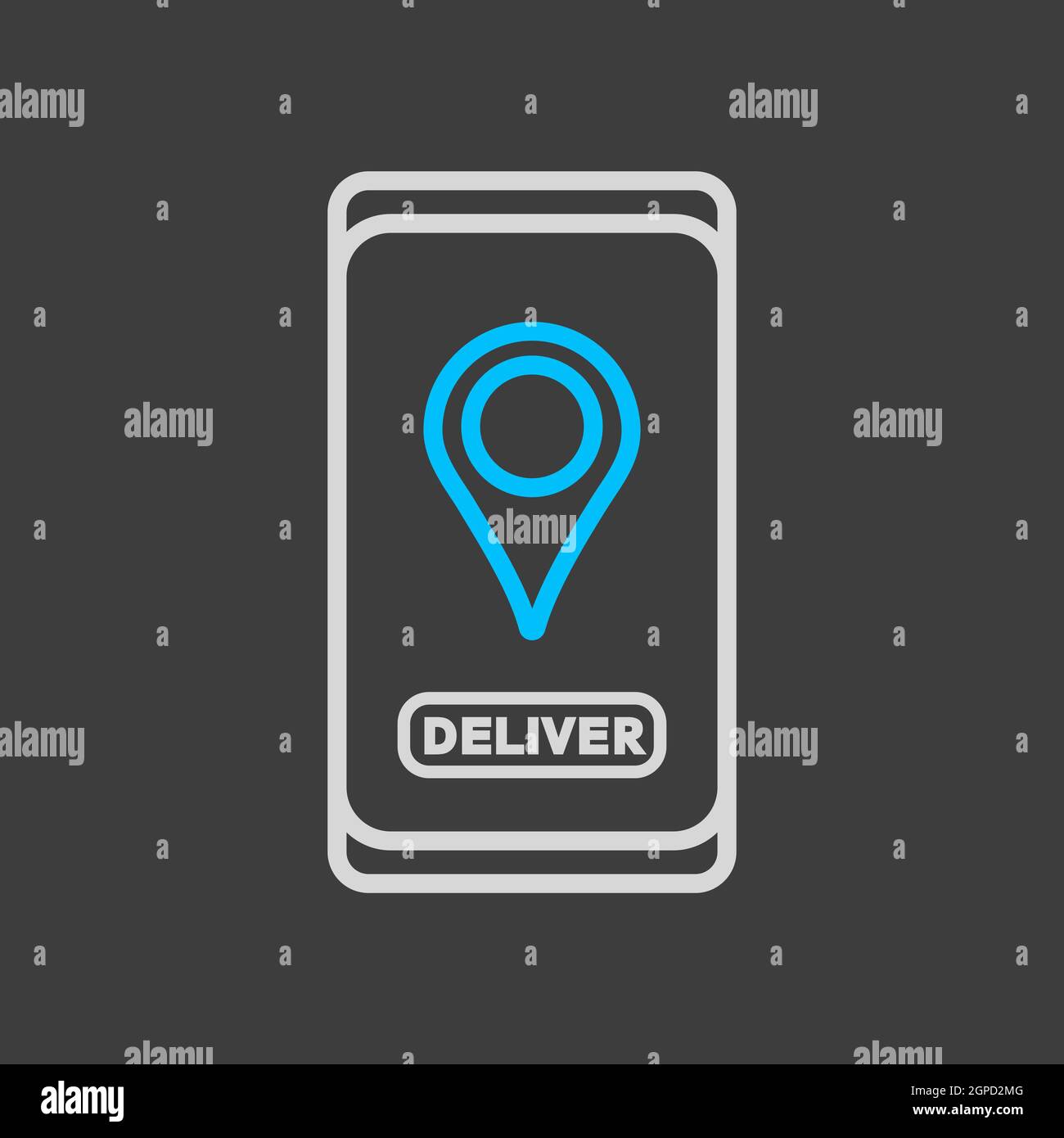Fast food delivery service vector icon. Pin map symbol. Mobile app ...