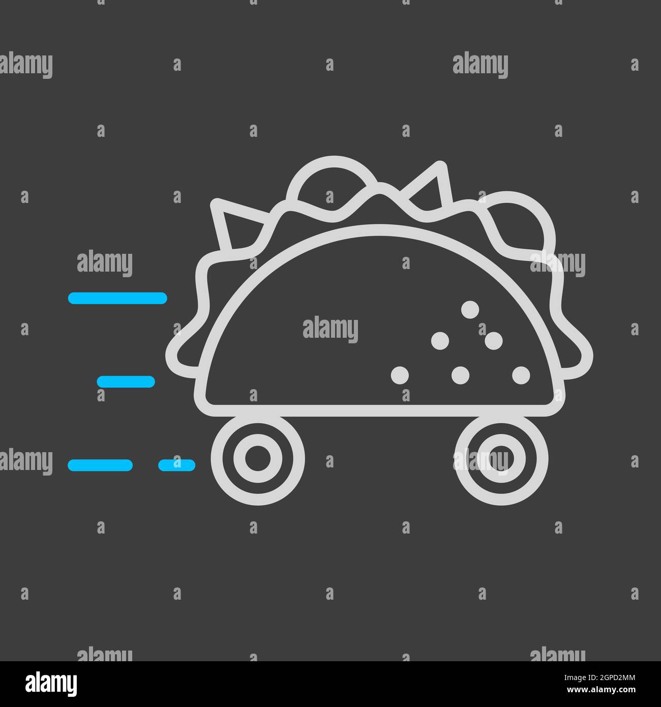 Taco delivery vector icon. Fastfood sign. Graph symbol for cooking web ...