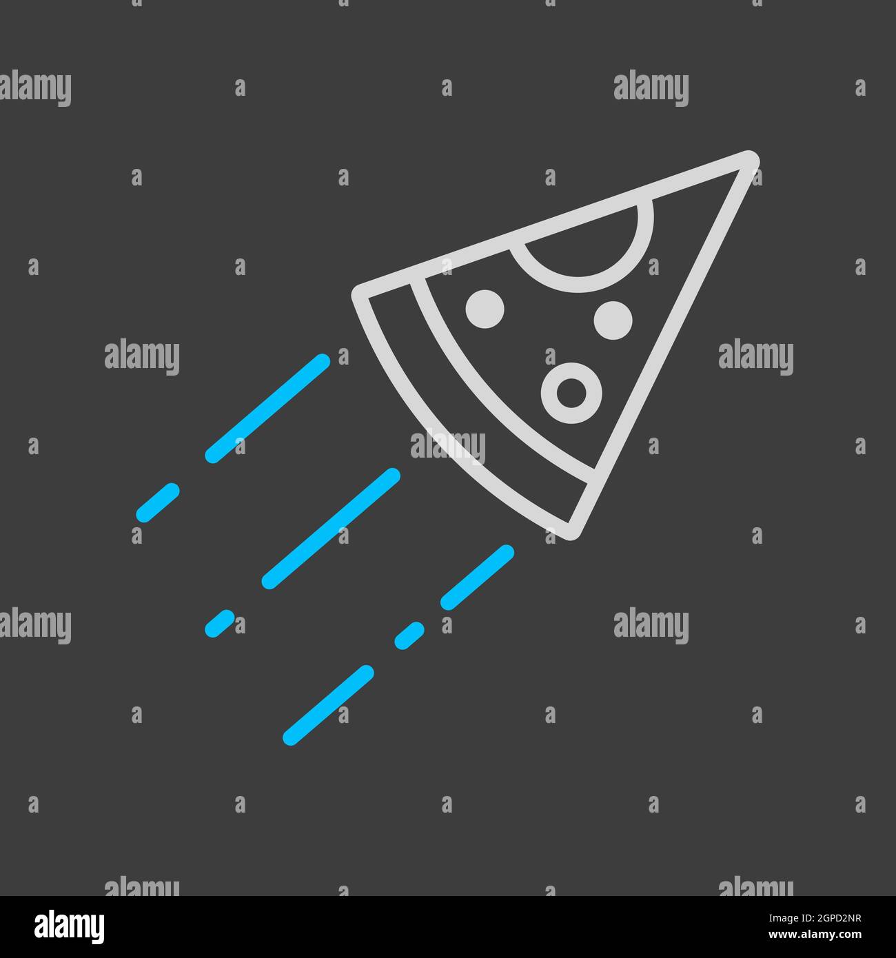 Slice of pizza vector icon. Fast food delivery symbol. Delivery sign ...