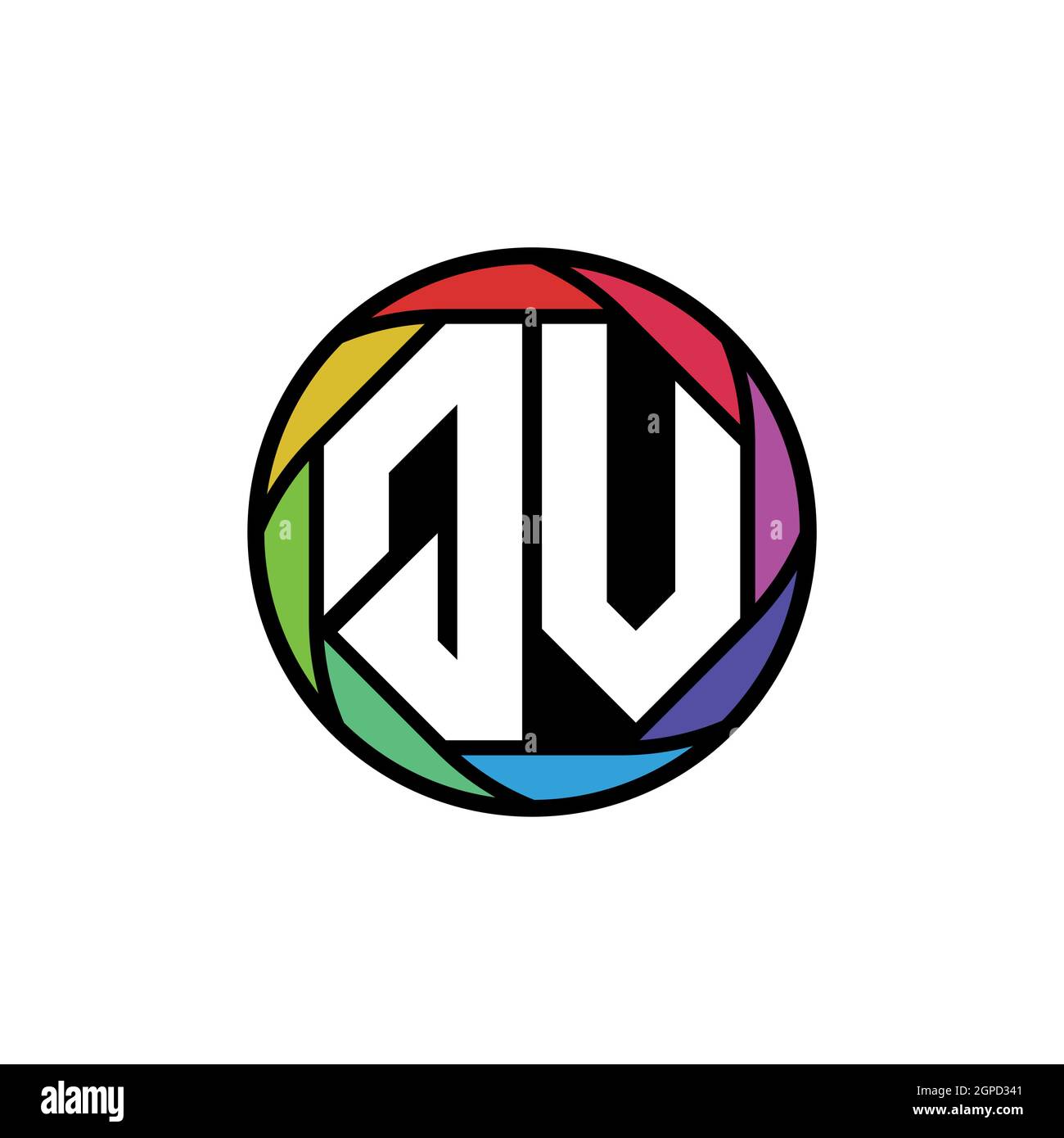 Qv monogram Stock Vector Images - Alamy