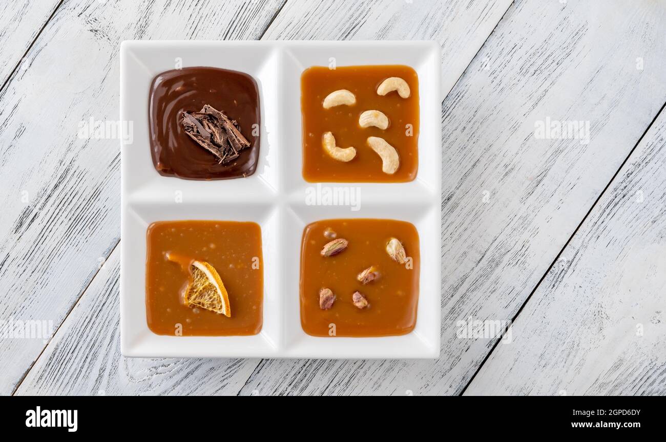 Assortment of caramel with differents kinds of caramel Stock Photo - Alamy