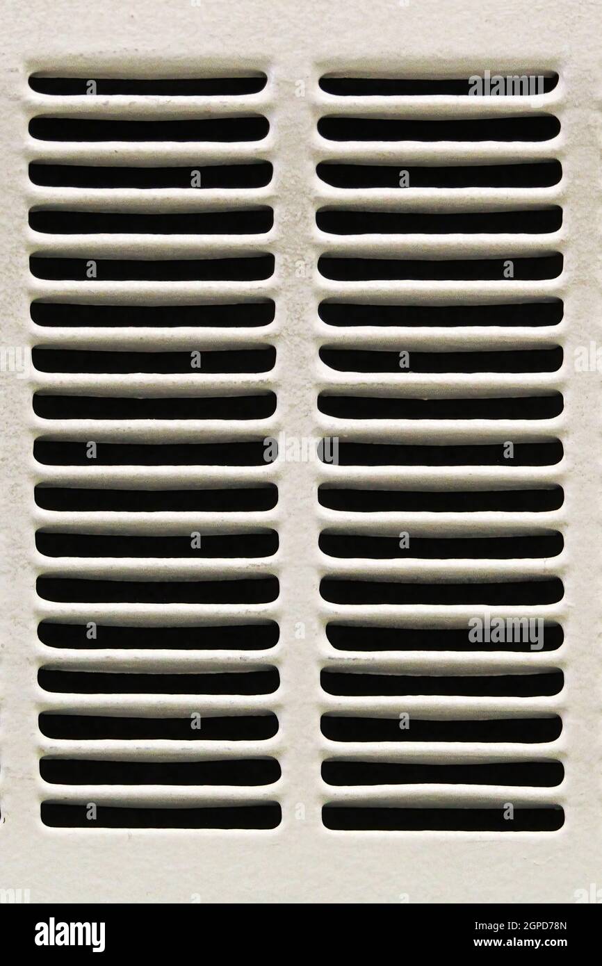 Macro view of a white air duct vents Stock Photo - Alamy