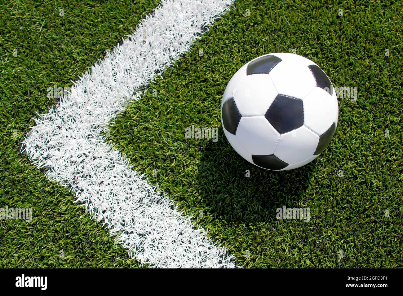 football at the stadium where the green lawn Stock Photo - Alamy