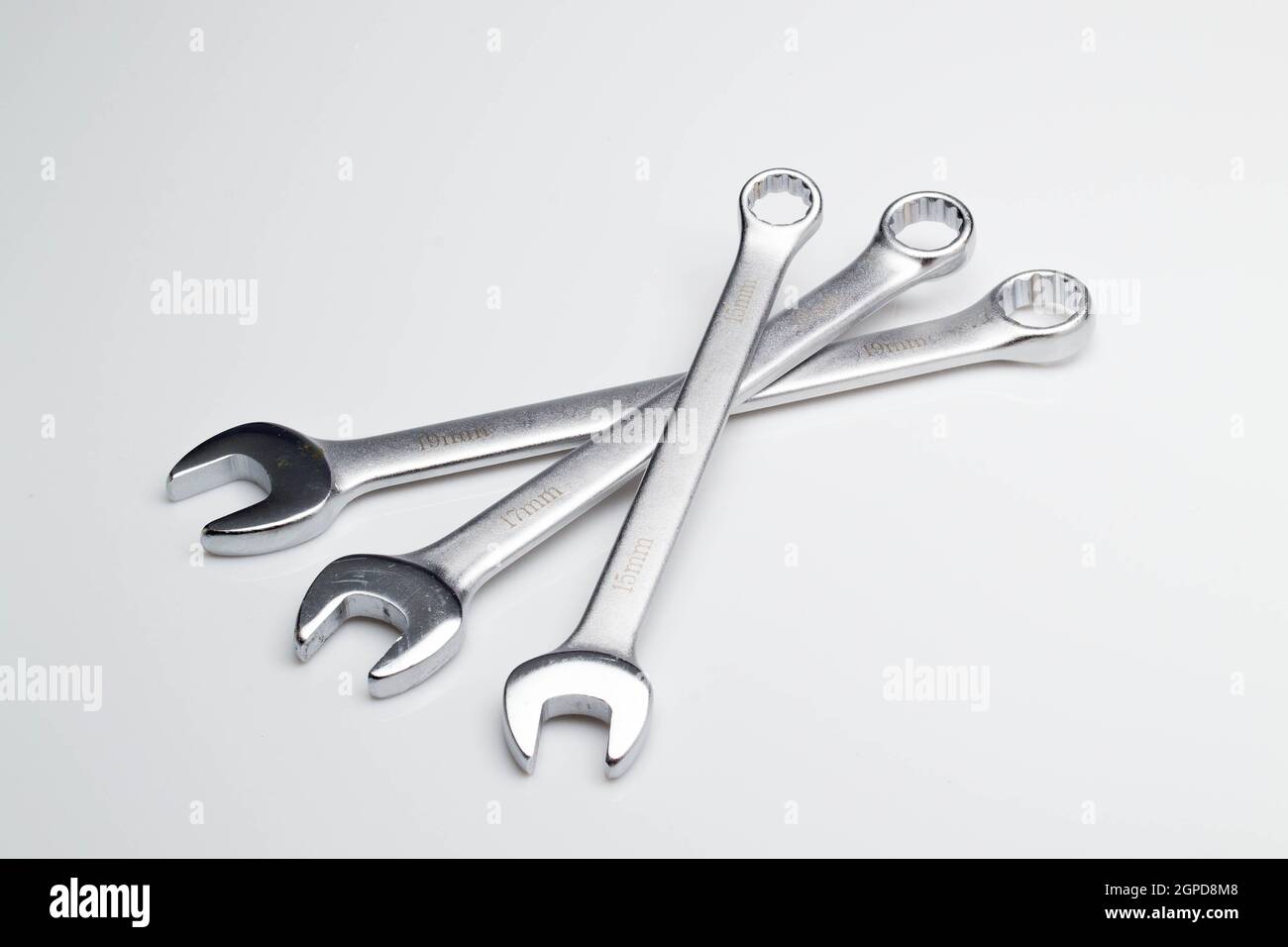 A set of wrenches on a white background Stock Photo - Alamy
