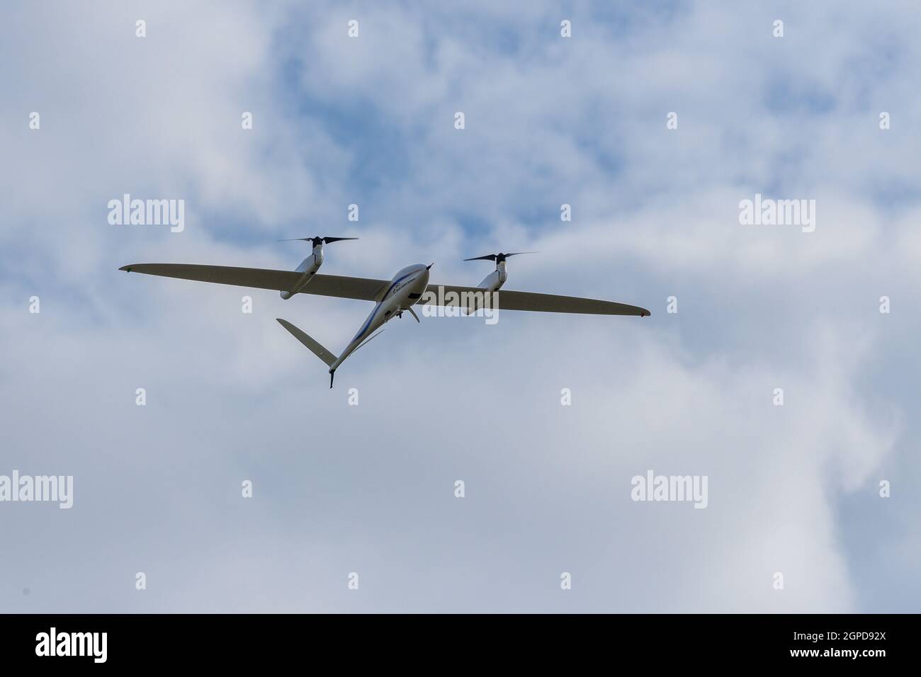 Cochstedt, Germany. 22nd Sep, 2021. A drone in the sky above the ...