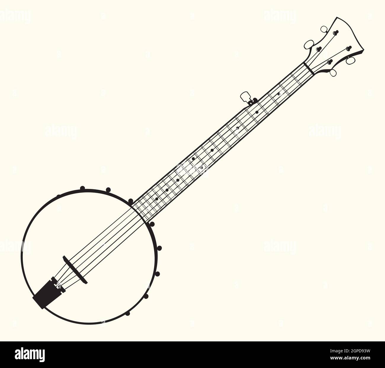 Precise vector illustration of a banjo Stock Vector Image & Art - Alamy