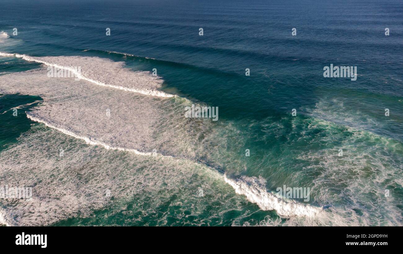 Beautiful aerial view of the coast with natural textures and colors ...