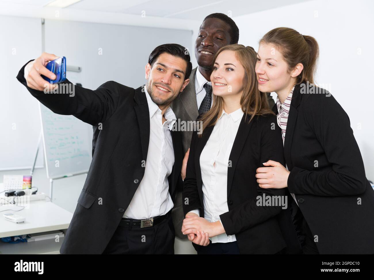Business lady making selfie hi-res stock photography and images - Alamy