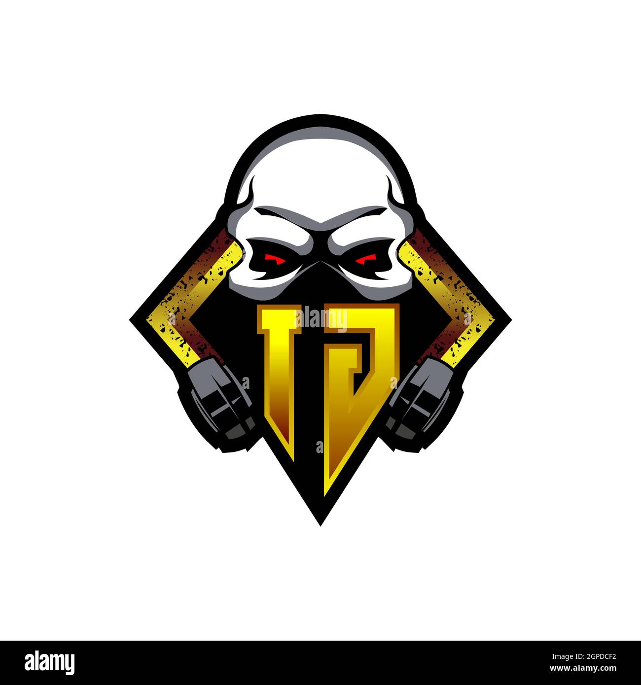 IG Logo monogram with Skull Shape designs template vector icon modern ...