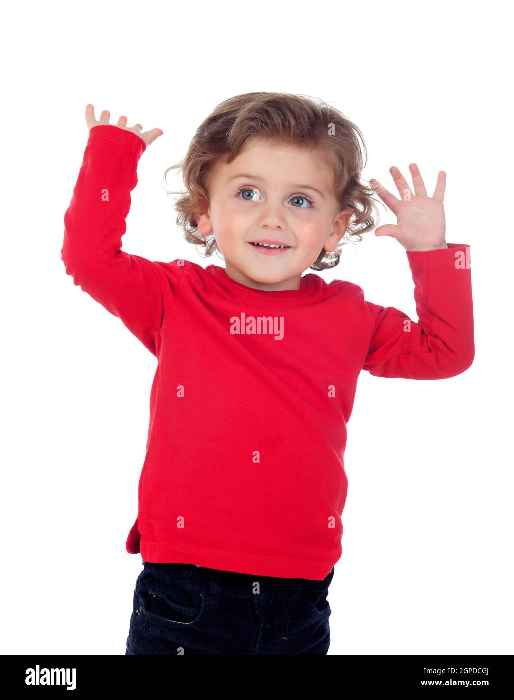 Baby raised hands hi-res stock photography and images - Alamy