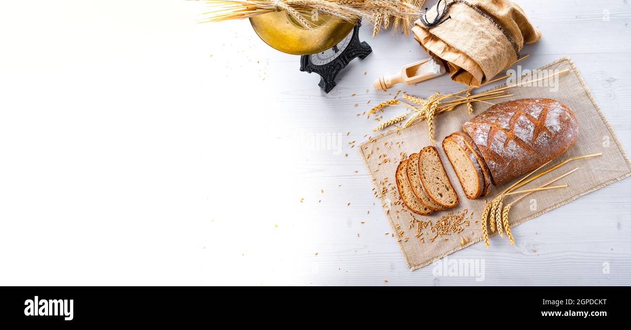 Delicious mixed rye bread, also called gray bread Stock Photo - Alamy