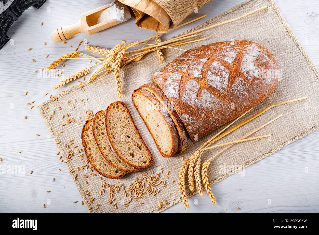 Delicious mixed rye bread, also called gray bread Stock Photo - Alamy
