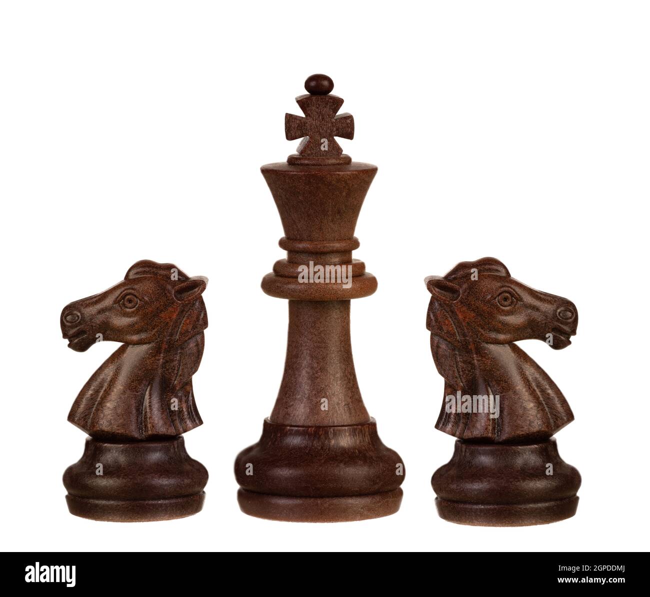 Brown chess pieces isolated on a white background Stock Photo - Alamy